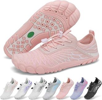 Saguaro Chaussures Minimalistes Barefoot Femme Chaussures deau L&eacute;g&egrave;res et Respirabilit&eacute; Chaussures Aquatiques S&eacute;chage Rapide pour Plage Piscine Mer, Rose, 37 