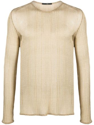 SAPIO pull à col ras du cou N22 en cachemire - Or