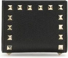 Valentino Garavani Femme, Accessoires, Noir, Taille: ONE Size Portefeuille en cuir dagneau avec finition textur&eacute;e