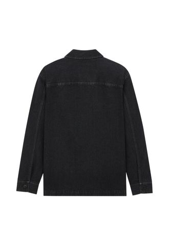 Saint Laurent Cotton Denim with Cassandre Embroidery Overshirt - Black