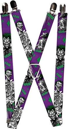 Buckle Down Buckle Down Bretelles-Joker Rire Poses Haha Violet/Vert/Noir/Wh Jarretelles, Multicolore, Taille Unique Homme