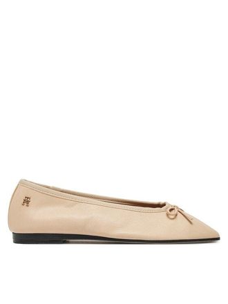 Tommy Hilfiger Ballerinas Soft Leather Ballerina Bow FW0FW08355 Rosa
