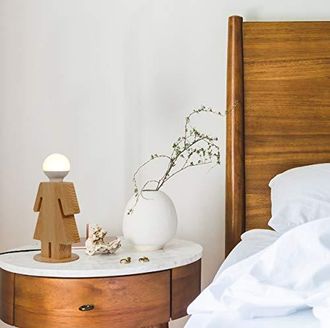 Homemania Tischleuchte Lui & Sie, Eiche Holz, 15 x 15 x 35 cm, 1 x E27, 40 W