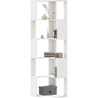 vidaXL Vidaxl - Biblioth&egrave;que dangle &agrave; 5 niveaux blanc bois ding&eacute;nierie