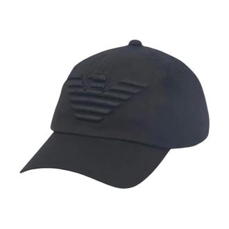 Emporio Armani unisex, Accessoires, Noir, Taille: ONE Size Casquette en Coton avec Aigle Brod&eacute;