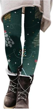 Generic Leggings pour femme Motif de No&euml;l D Mode Casual Slim Pants, noir fonc&eacute;, XXL