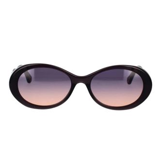 Chlo&eacute; Ovale Sonnenbrille mit welleninspirierten B&uuml;geln - - Accessories - Damen - Grau - 56 MM