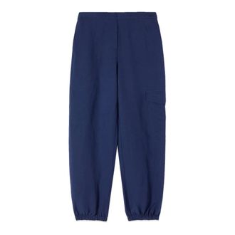 Oltre Cargo-Hose aus Leinen/Viskose - - Trousers - Damen - Blau - S