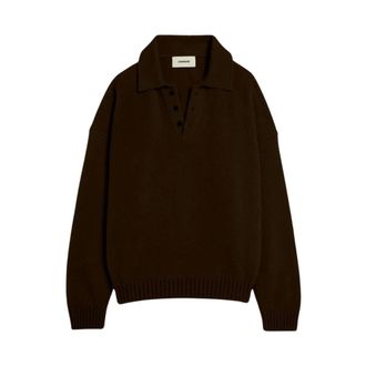 A Paper Kid Homme, Pulls, Brun, Taille: M Polo en maille