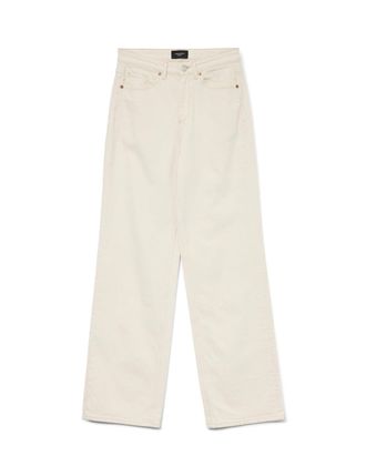 Vero Moda Damen Vmtessa Hr Straight Jeans Ecru Ga Noos Top, Ecru, 29/32 EU