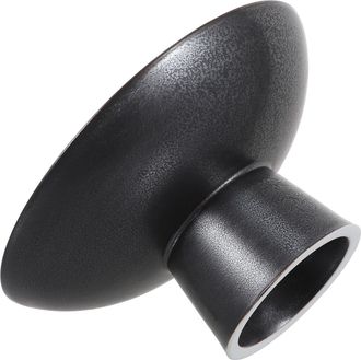 Angoily Dekorative Keramik Kuchenplatte mit Fu&szlig; Leichte Dessert und Obstschale f&uuml;r Partys und Geburtstage Platzsparender Servierteller In Schwarz