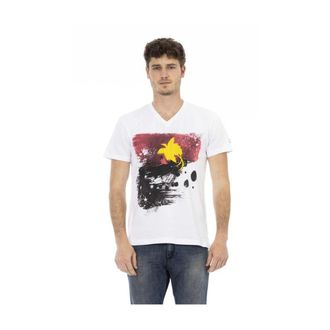 Trussardi Homme, Tops, Blanc, Taille: 2XL Papua New Guinea Flag V-Neck T-Shirt