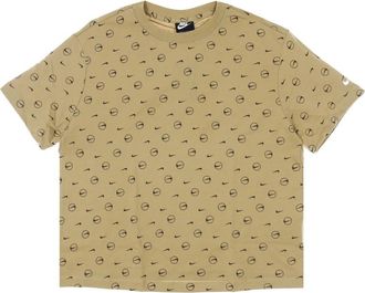 Nike Bedrucktes Boyfriend Tee - Streetwear Kollektion - - Sport - Damen - Beige - M
