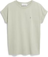 Armedangels T-shirt pour femme en coton bio IDAARA Loose Fit, vert marin, M