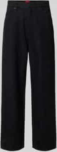 HUGO BOSS Loose Fit Wide Leg Jeans aus reiner Baumwolle Modell HUGO 554