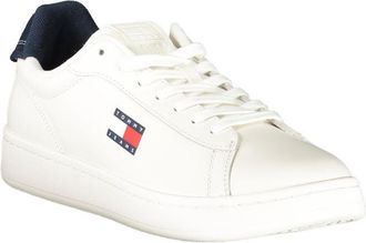 Tommy Hilfiger Logo-Detail Leather Sneakers - White
