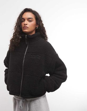 Asos Weekend Collective veste matelass&eacute;e &agrave; col montant noire