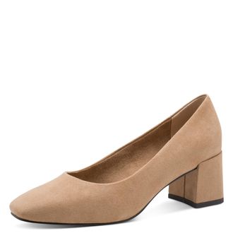 Marco Tozzi Marco Tozzi Damen Pumps mit Blockabsatz Vegan, Beige (Beige), 39 EU