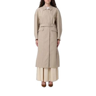 Max Mara Langer Trenchcoat mit schmaler Knopfleiste - - Coats - Damen - Beige - XS