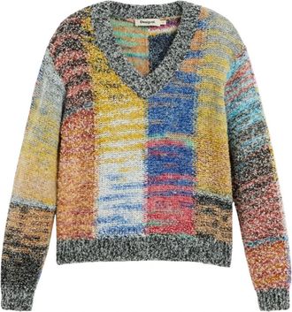 Desigual Jers_Earthtexture Pullover - - Knitwear - Damen - Mehrfarbig - M