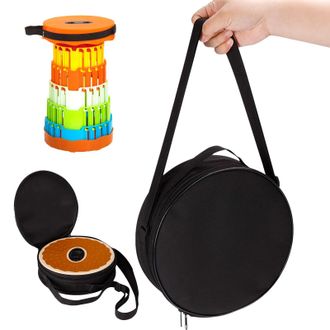 Generico Carry Case Oxford Tuch + Sponge, 24 x 6 cm, runder Organizer, faltbar und verstellbar, Outdoor-Aufbewahrungsbeutel, Reisezubeh&ouml;r f&uuml;r Camping, Fotograf