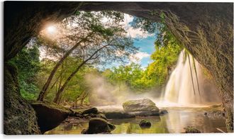 Reinders Wandbild, Steinh&ouml;hle, Wohnzimmer, Wandbild, Wanddeko, Room Decor, MDF, Gr&uuml;n, 70x118cm