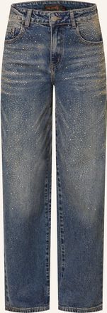 Miss Goodlife Miss Goodlife Straight Jeans Mit Schmucksteinen blau