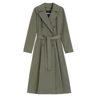 HUGO BOSS Trench Coat - Femme - Manteaux - Vert - Taille: 36 FR