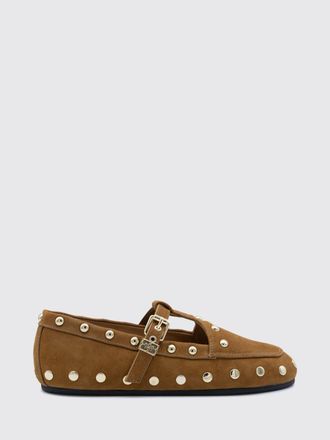 Ganni Mocassins Mary Jane en daim avec clous et logo Butterfly