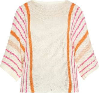 Usha Pullover Frauen creme mehrfarbig