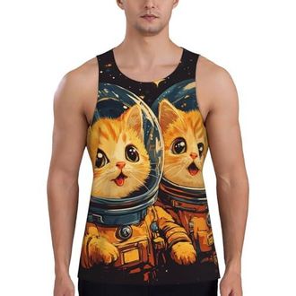 Generic D&eacute;bardeur respirant &agrave; s&eacute;chage rapide sans manches pour homme pour entra&icirc;nement &agrave; la plage S &agrave; 4XL, Chat mignon 7, 4XL