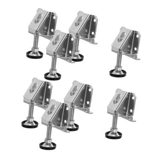 NUOBESTY 8 St&uuml;ck M&ouml;belbeinpolster Hochleistungsm&ouml;bel F&uuml;&szlig;e tischbein-nivellierer Silver