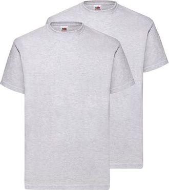 Fruit Of The Loom Lot de 2 t-shirts pour homme + sac de gym MyShirt gratuit, Gris et sac de gym Myshirt, XXL