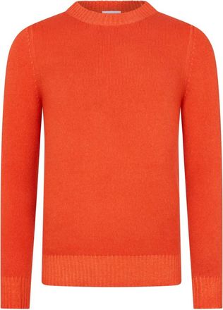Malo Homme, Pulls, Orange, Taille: L Pull en Cachemire &agrave; Col Rond