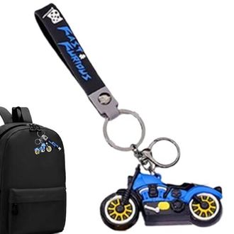 Generic Porte-cl&eacute;s en forme de moto 3D - Pendentifs de sac &agrave; breloques 3D pour moto, pendentif fantaisie cool pour couple Accessoires pour porte-cl&eacute;s et sac &agrave;