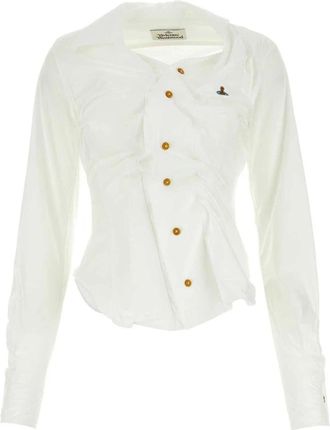 Vivienne Westwood Femme, Blouses et Chemises, Blanc, Taille: 36 FR Drunken Shirt