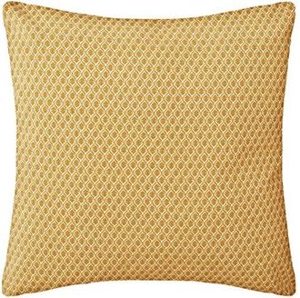 Atmosphera Atmosphera - Coussin - Motifs Otto - Coton - Jaune Ocre - 38x38 cm