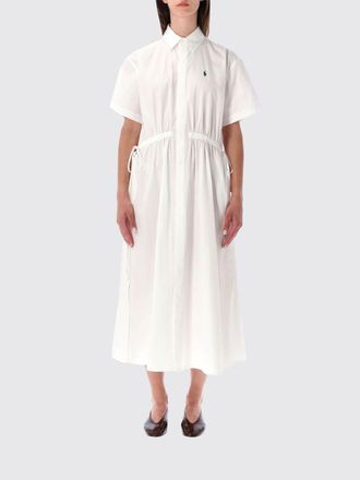 Polo Ralph Lauren Robe chemise midi en coton avec logo brod&eacute;