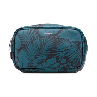 Saint Laurent Pochette en cuir imprim&eacute; Pre-owned - Femme - Pre-owned - Bleu - Taille: ONE Size