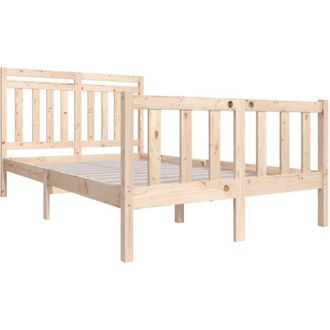 vidaXL Cadre de lit sans matelas bois massif 120x200 cm Vidaxl