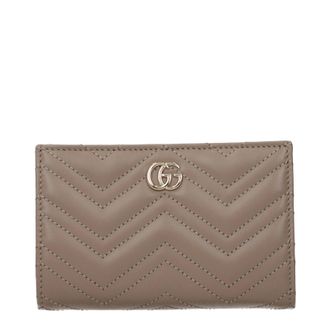 Gucci Femmes Portefeuille Cuir Gris/Taupe