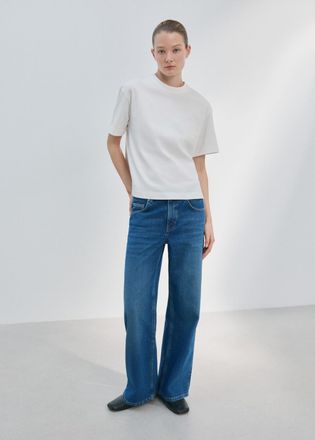 Mango T-shirt en coton oversize blanc - Femme - XXS - MANGO