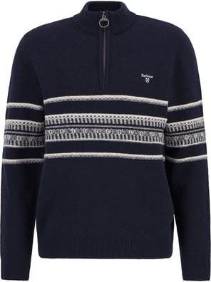 Barbour Pull droit col montant &agrave; rayures en laine