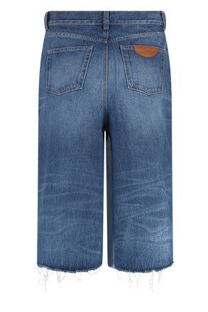 Chlo&eacute; Womens Denim Bermuda Shorts Cotton