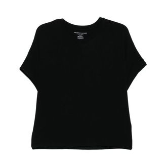 Majestic Filatures Femme, Tops, Noir, Taille: 42 FR T-shirt girocollo