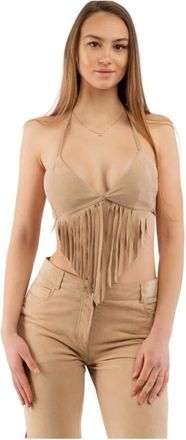 Moschino Femme, Tops, Beige, Taille: 36 FR D&eacute;bardeurs