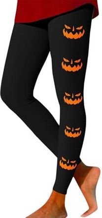 Generic Legging de sport 2026 pour femme - Imprim&eacute; Halloween - Taille haute - Pantalon de yoga - Compression pour le fitness et la course &agrave; pied, Noir, XXL