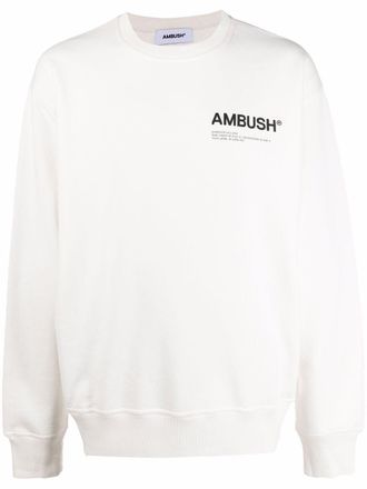 AMBUSH Fleece Workshop Sweatshirt - Wei&szlig;