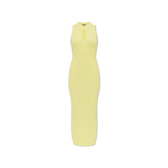 Balmain Geripptes Kleid - - Dresses - Damen - Gelb - L