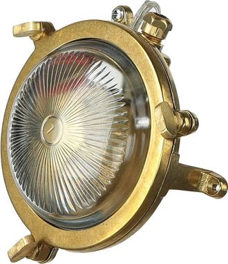 Licht-Erlebnisse Applique extérieure laiton IP44 Maritim hublot